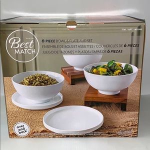 Over and Back | Dining | Over And Back Bowl And Lidplate Set 6piece ...